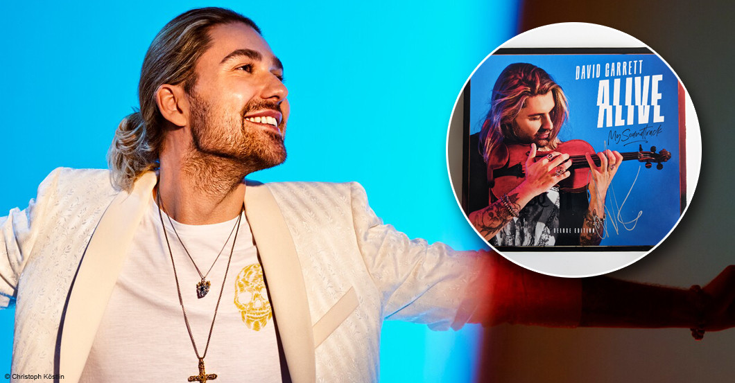 Star Violinist David Garrett Signed his Album "Alive"