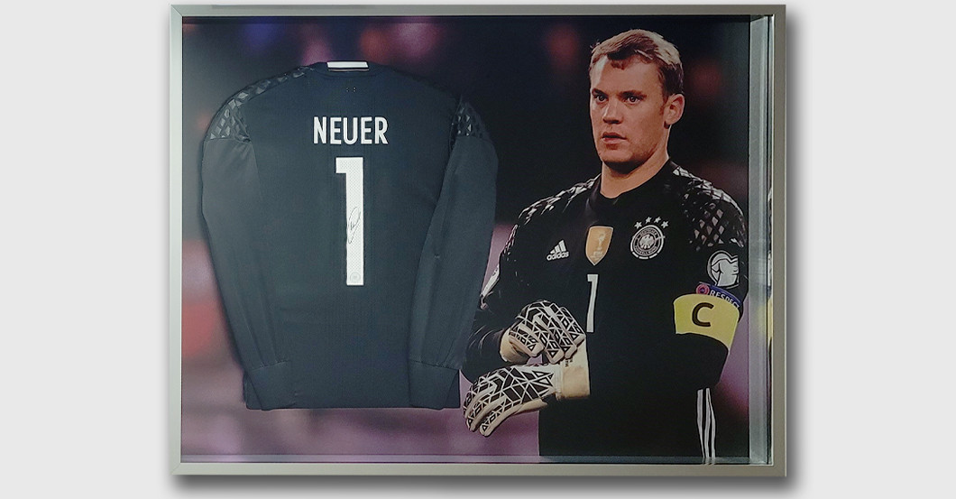 Star Keeper: Signed Manuel Neuer Shirt in a Classy Frame