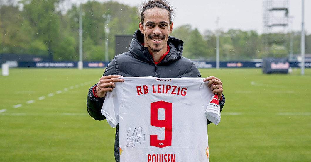 RB Leipzig Star Yussuf Poulsen Donates a Matchworn Jersey