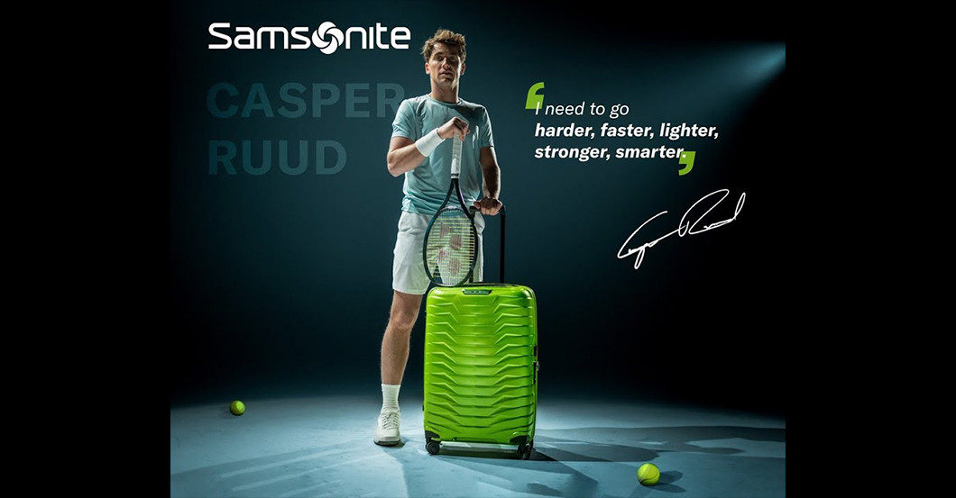 Tennis Racket from Casper Ruud and Samsonite Trolley