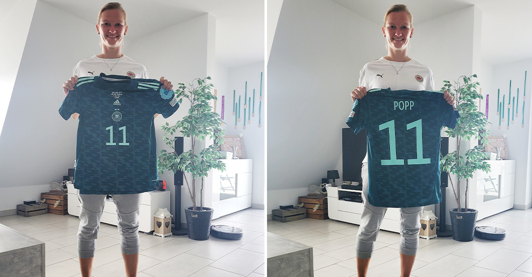 DFB Star Alex Popp Donates her Jersey from the EURO Final