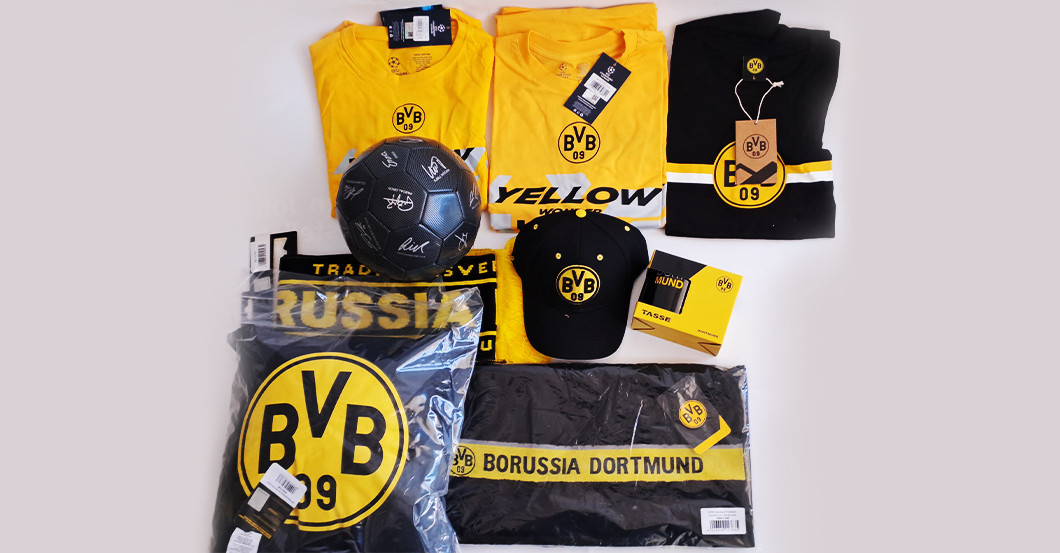 Für BVB-Fans: Riesiges Fanpaket von Borussia Dortmund mit Fußball