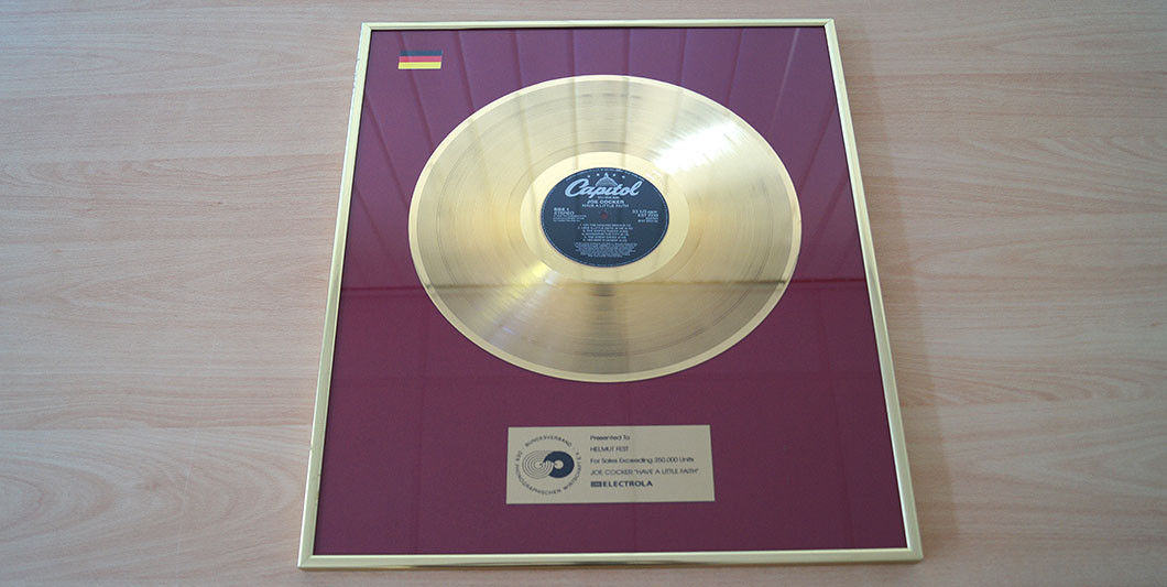 Joe Cocker - Gold Award for "Have a Little Faith"