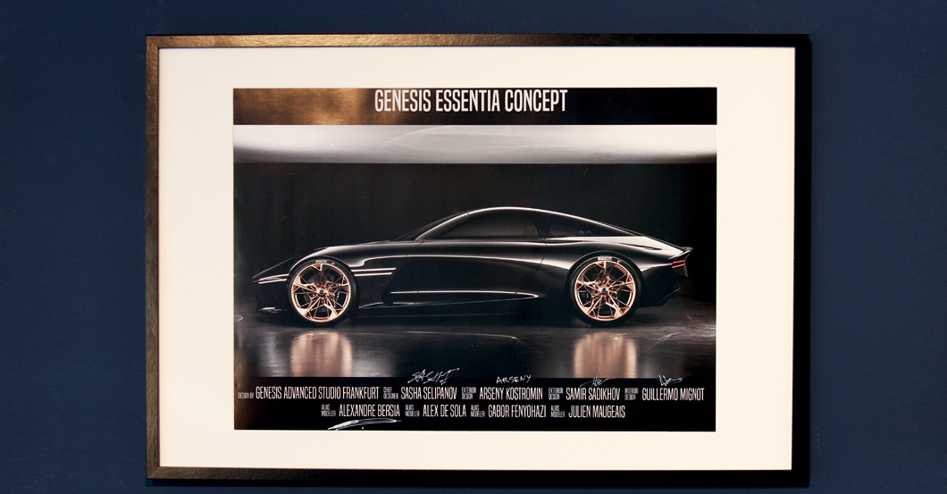 Signed Poster of Luxury Car Genesis Essentia Concept 2
