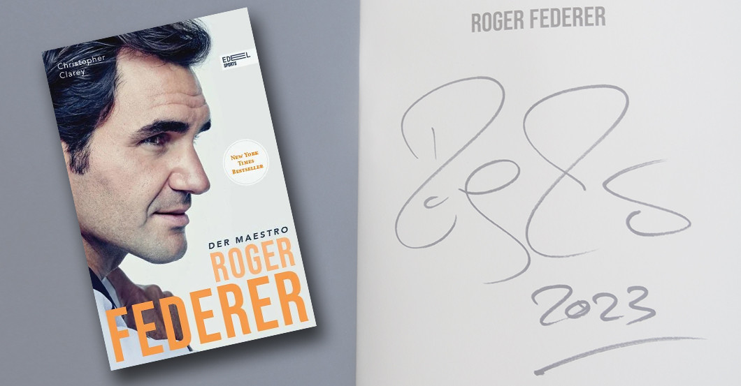 „Der Maestro“ – Roger Federer unterschreibt seine Biografie