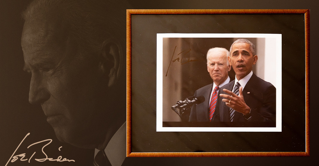 Rarity: US President Joe Biden Signs his Portrait