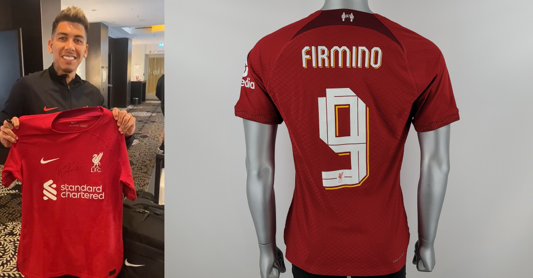 Handsigniertes Spielertrikot von Liverpool-Star Roberto Firmino