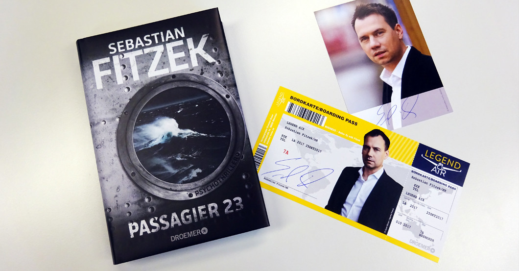 Thriller: Sebastian Fitzek's signed Book "Passagier 23"