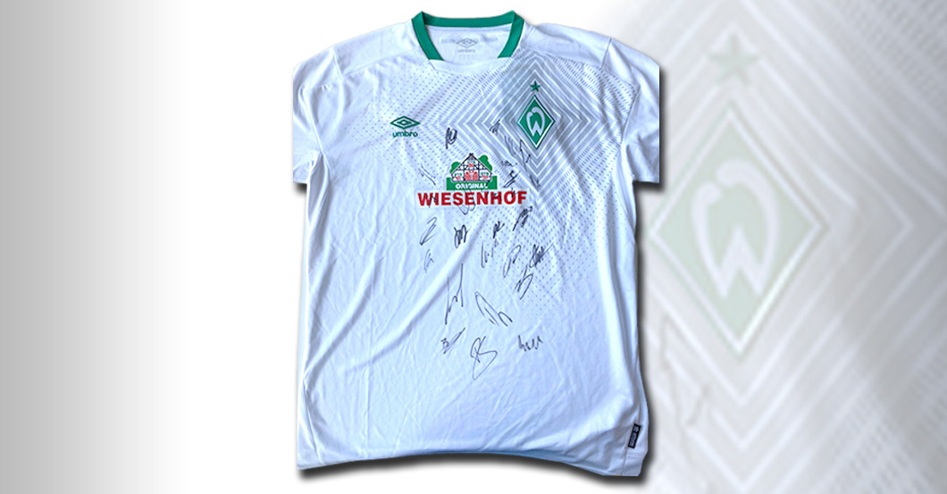 SV Werder Bremen stiftet teamsigniertes Herren-Trikot