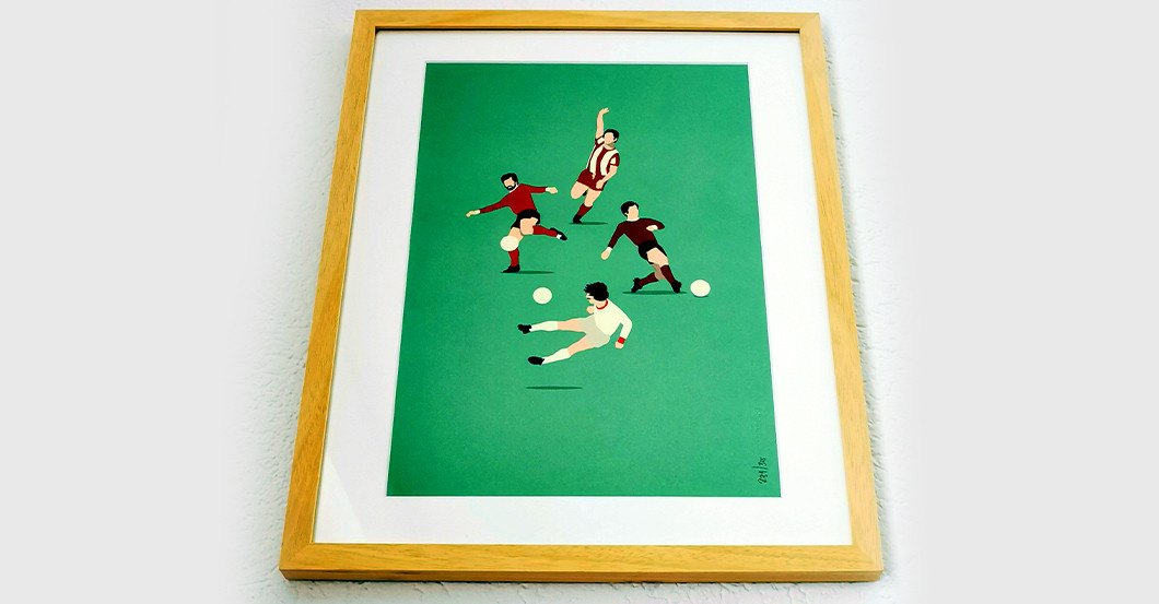 Gerd Müller – streng limitierte Illustration der Fußballlegende