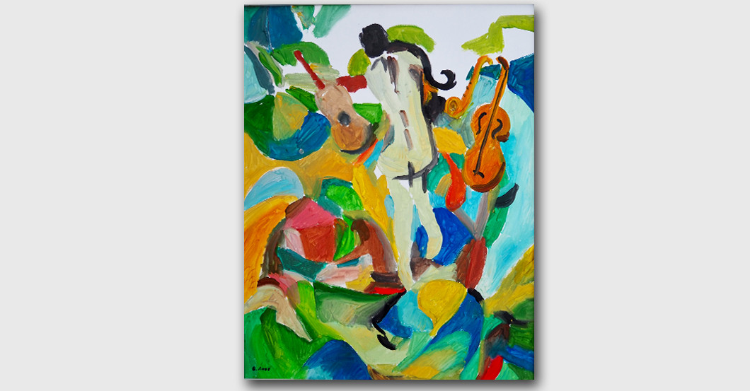 Künstler Gerhard Auer versteigert sein Original „Liebe zur Musik“