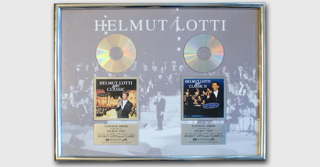 Seltener Platin Award von Helmut Lotti zu seinem Erfolgsalbum