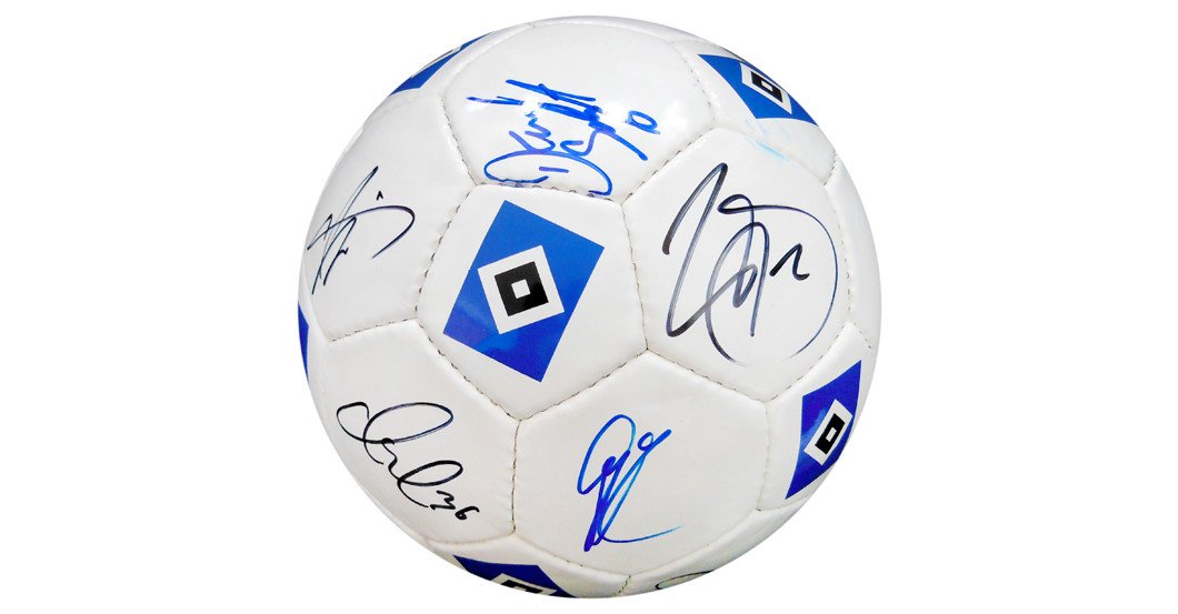 Hamburger SV – Fußball von der Mannschaft signiert