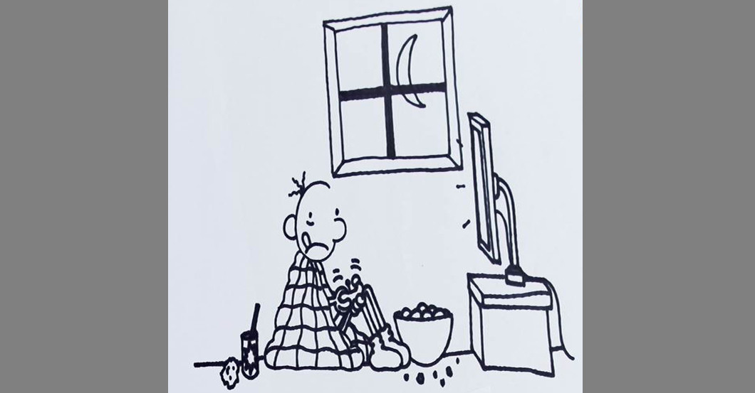 Von Jeff Kinney handgefertigte Zeichnung „Greg Heffley I“