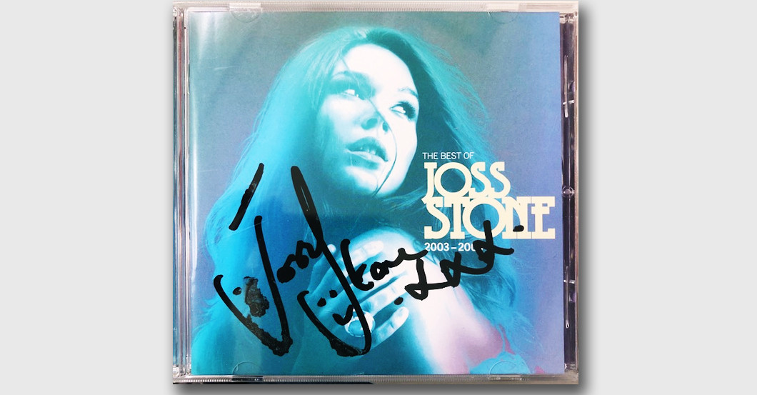 Joss Stone donates her signed “Best Of” Album