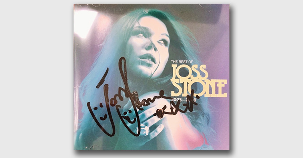 Joss Stone donates her signed “Best Of” Album