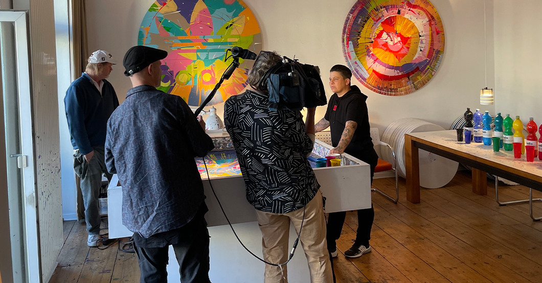 Kerstin Ott Donates her Unique Action Painting