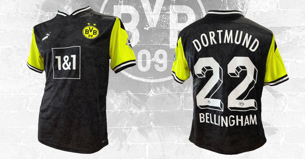 Selten: BVB-Sondertrikot signiert von Fußballstar Jude Bellingham