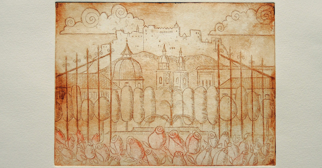 Kupferstich auf Schöpfpapier des Künstlers Thomas Selinger