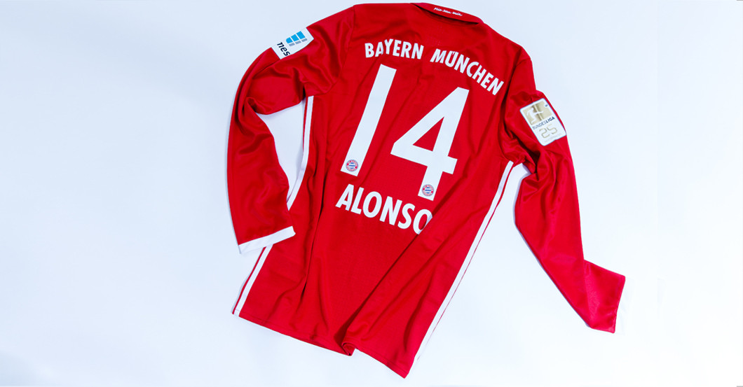 The last worn FC Bayern Jersey of Xabi Alonso