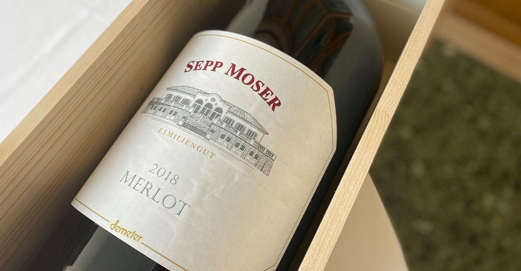 XXL-Sonderabfüllung: 12 Liter Merlot vom Weingut Sepp Moser