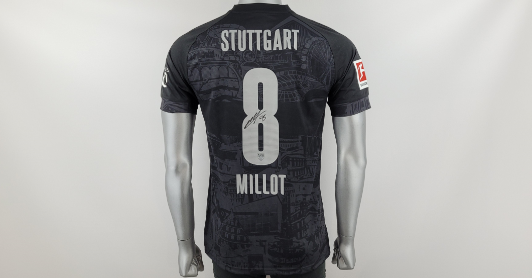 Getragenes VfB-Trikot von Enzo Millot