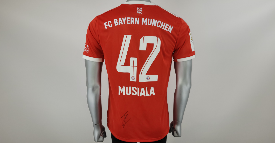 Signiertes FCB-Trikot 22/23 von Jamal Musiala