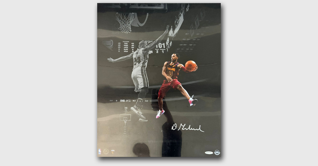 Basketball-Sammlerstück: NBA-Star Darius Garland signiert Bild