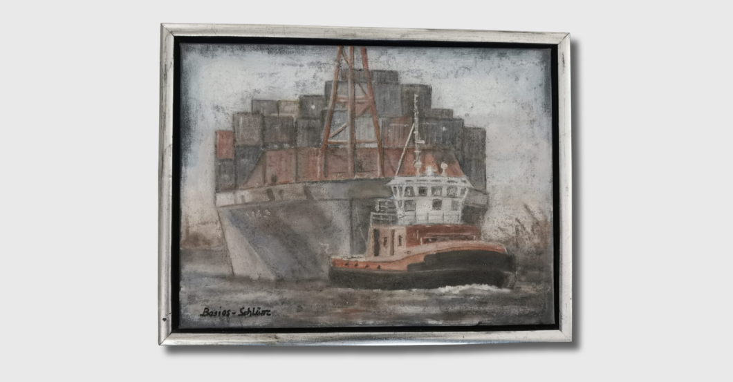 Kunst aus Hamburg: Das Gemälde „Hafenszene II“ ersteigern