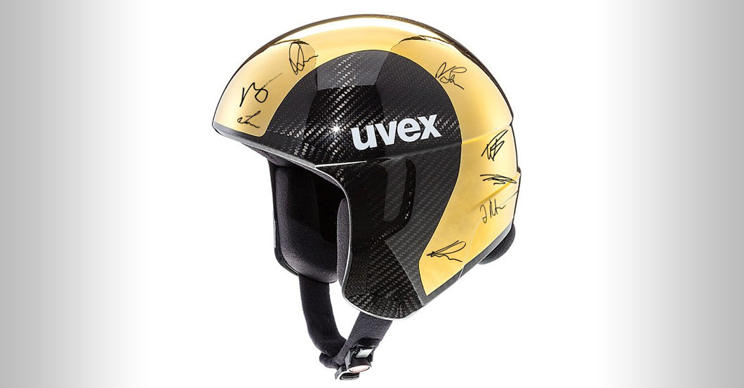 Unique: All Olympics Winners on a Golden Helmet