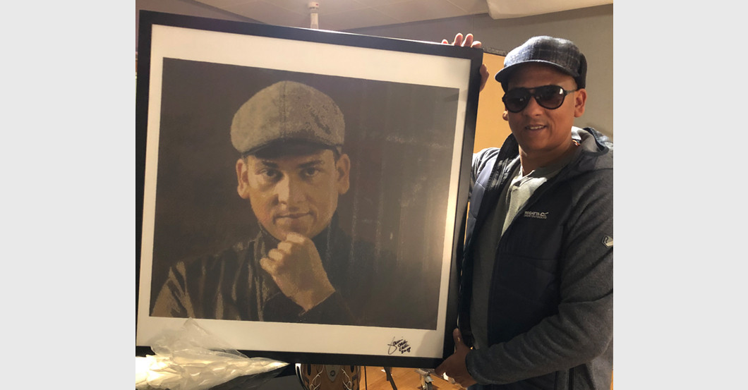 Xavier Naidoo's Unique & Signed Portrait by Denise