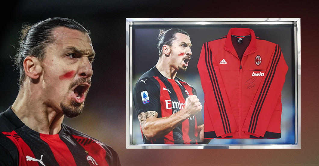 To "Zlatans" Farewell: His Signed AC Milan Jacket in a Frame