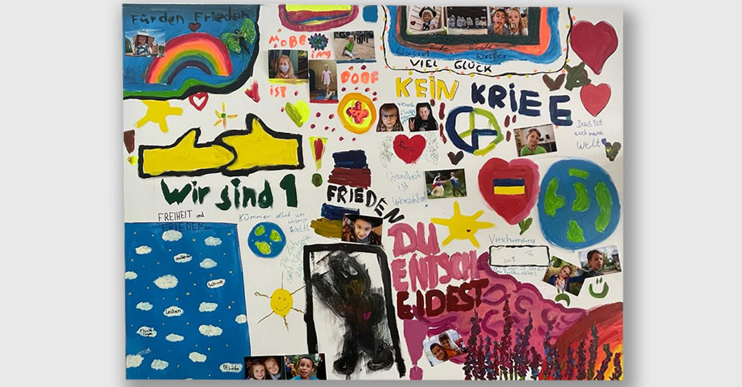 Kunstwerk gemalt von Kindern aus der VOX-Doku „Wir werden groß“