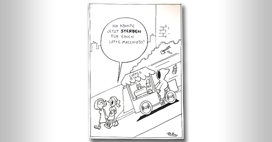 Ralph Ruthe stiftet seinen Original-Cartoon für den guten Zweck