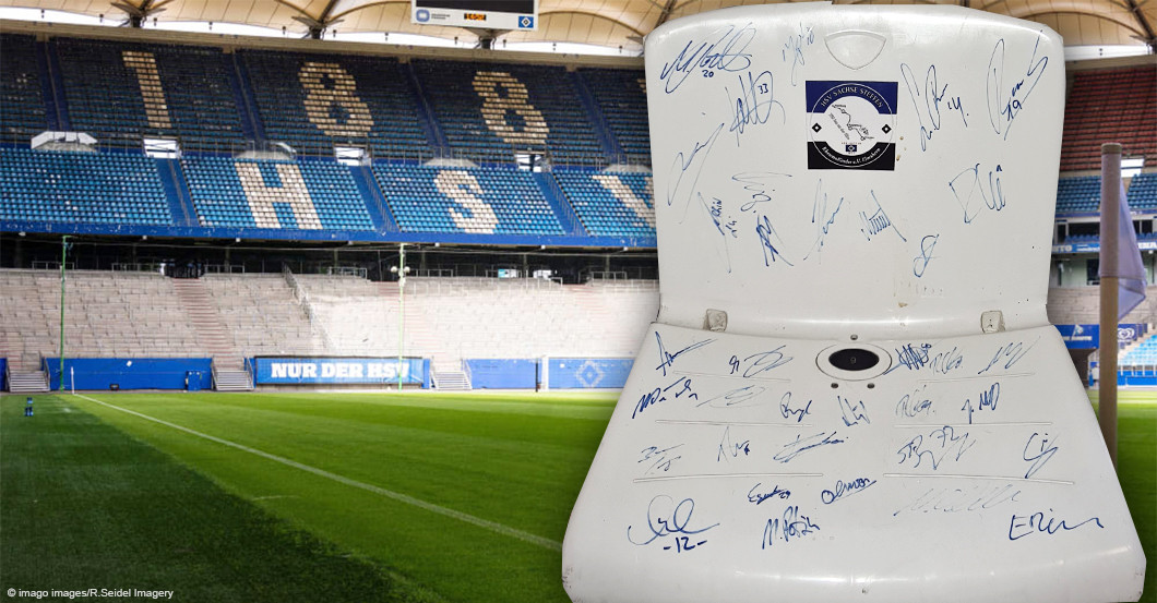 Original Stadium Seat Signed by the Hamburger SV Team
