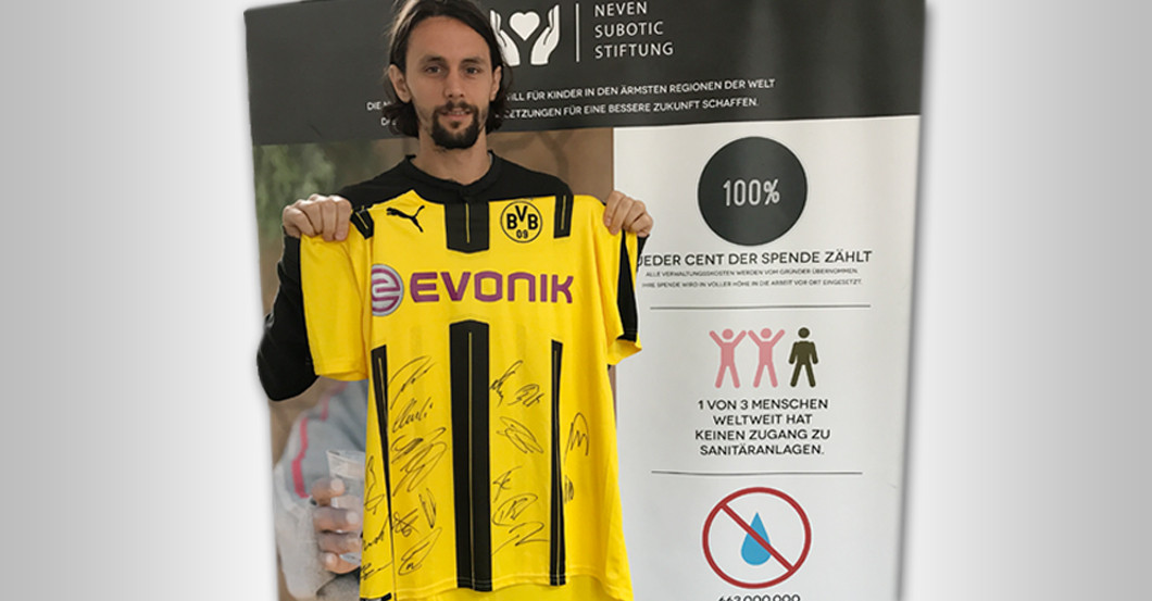 By the Fan's Darling Neven Subotic: BVB Jersey with Team Signatures