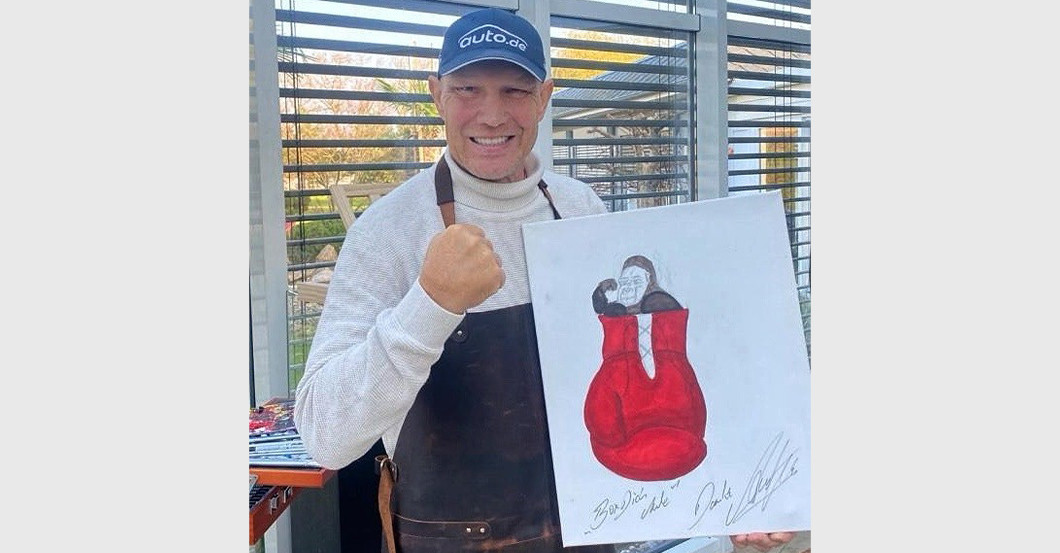 Boxer Axel Schulz stiftet persönlich gemaltes Tier-Bild