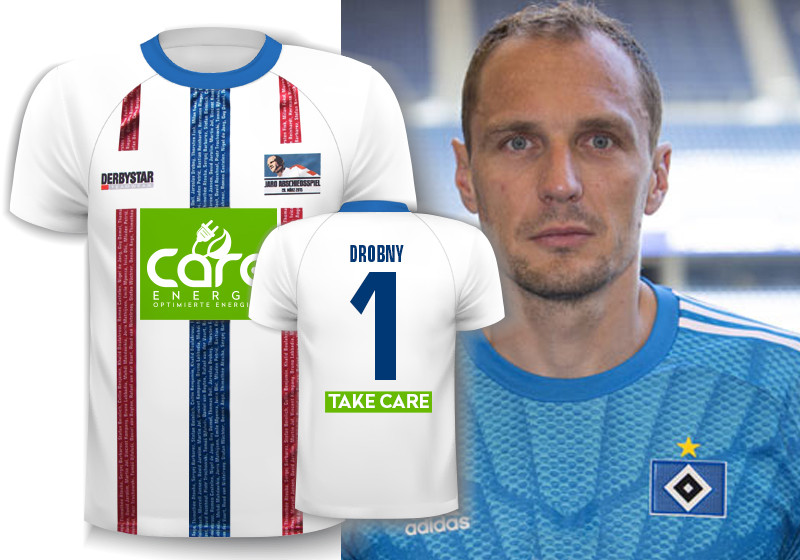 Vom David Jarolim Abschiedsspiel: Matchworn Trikot von Jaroslav Drobný