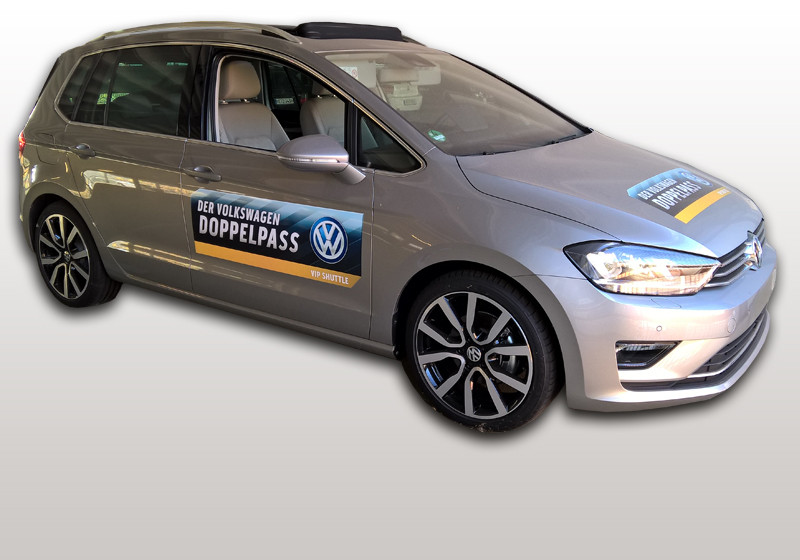 VIP-Shuttle aus der Fußball-Talkshow „Der Volkswagen Doppelpass“