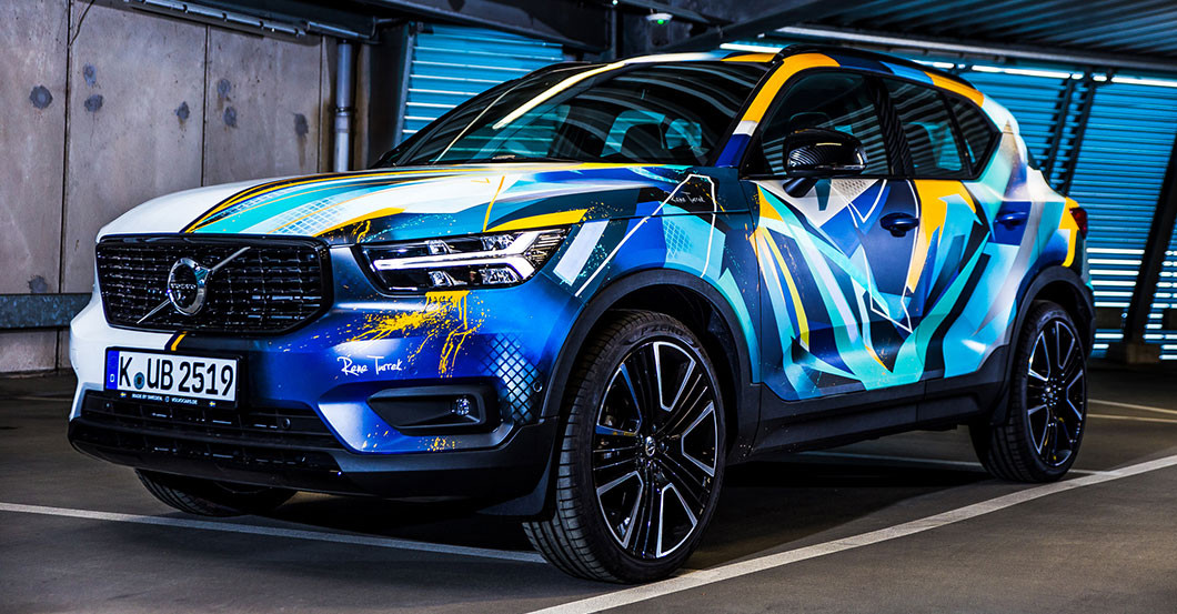 The Volvo XC40 by Rene Turrek: one-of-a-kind graffiti car