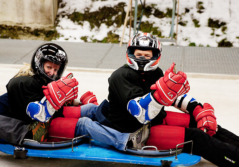 Wok-Race-Fahrt mit Bob-Weltmeisterin Susi Erdmann