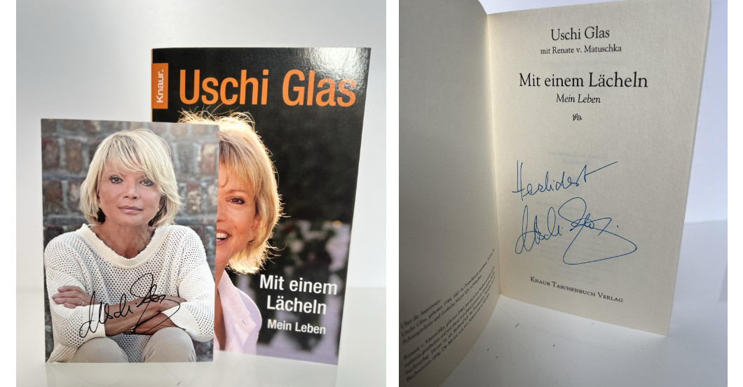 Uschi Glas signiert für Sie ihre Autobiografie
